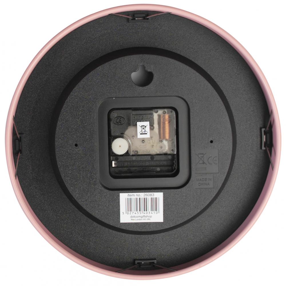 1950's Pink Metal Wall Clock | ﻿Rex London