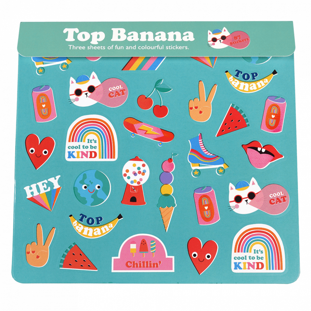 Top Banana Stickers (3 Sheets) | ﻿Rex London