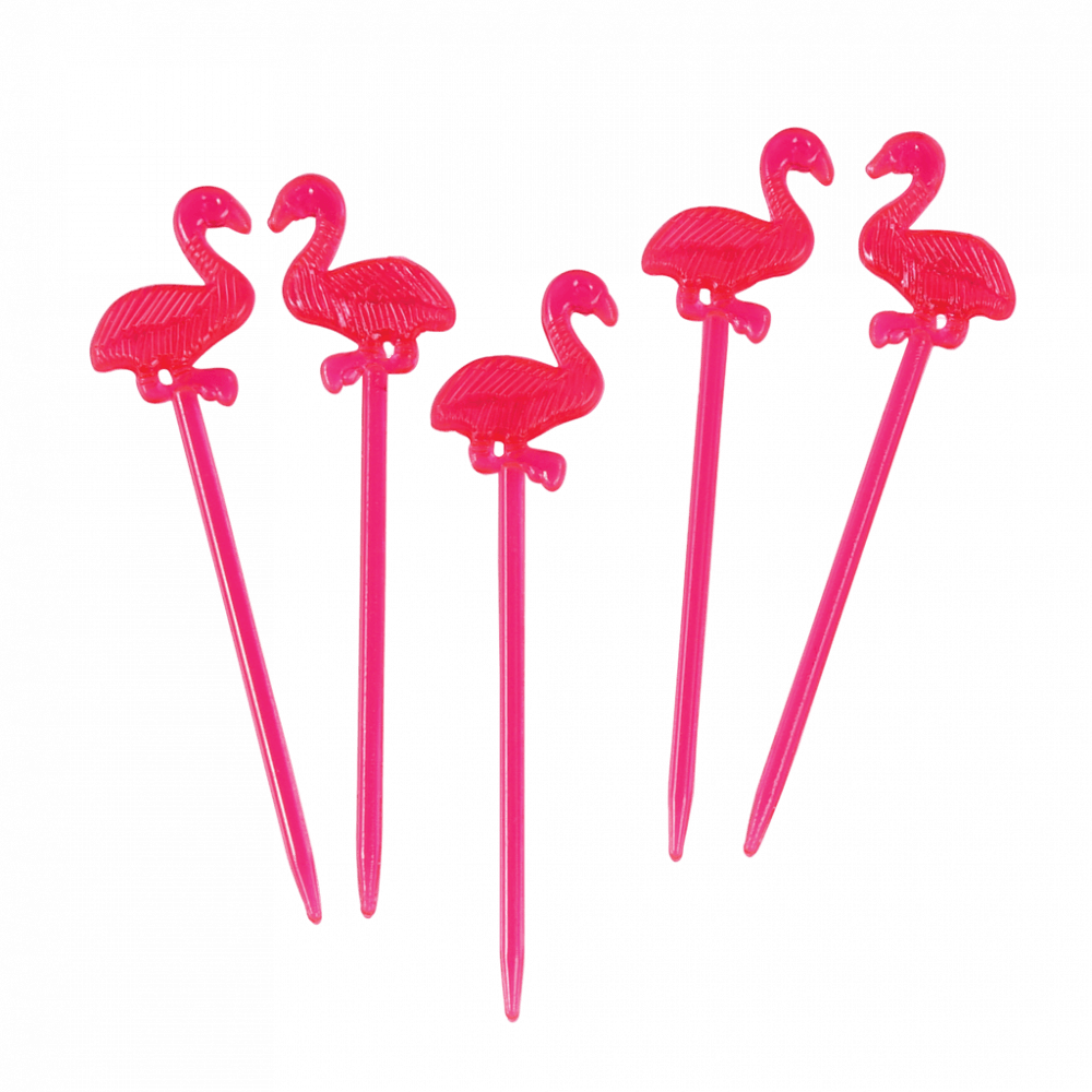 Flamingo Cocktail Sticks (set Of 12) | ﻿Rex London