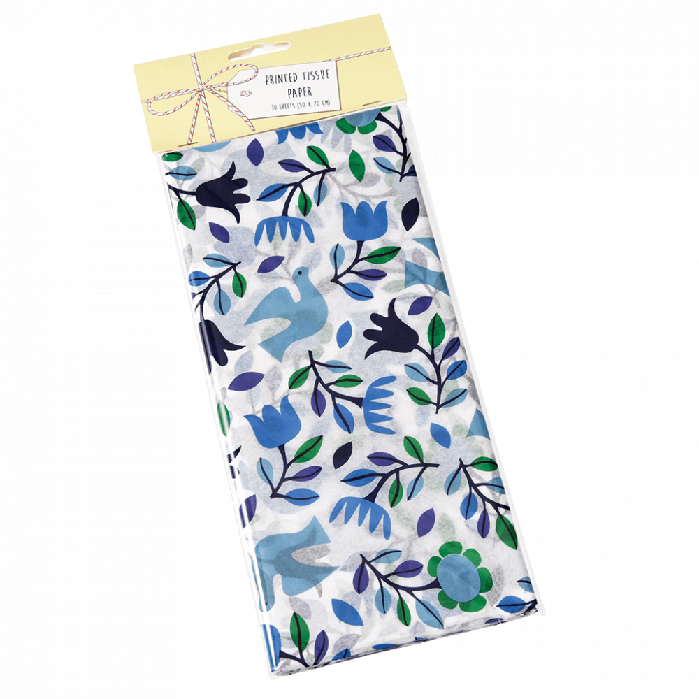 Folk Doves Tissue Paper (10 Sheets) | ﻿Rex London