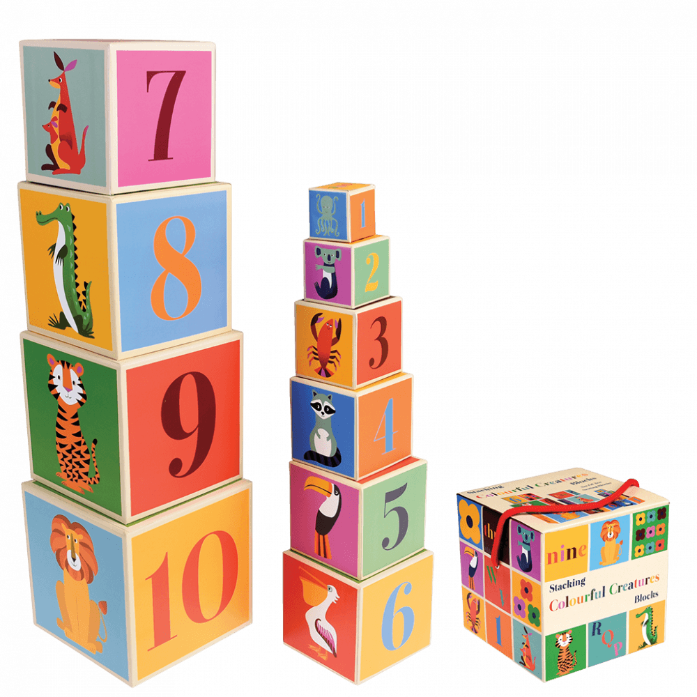 Colourful Creatures Stacking Blocks | ﻿Rex London