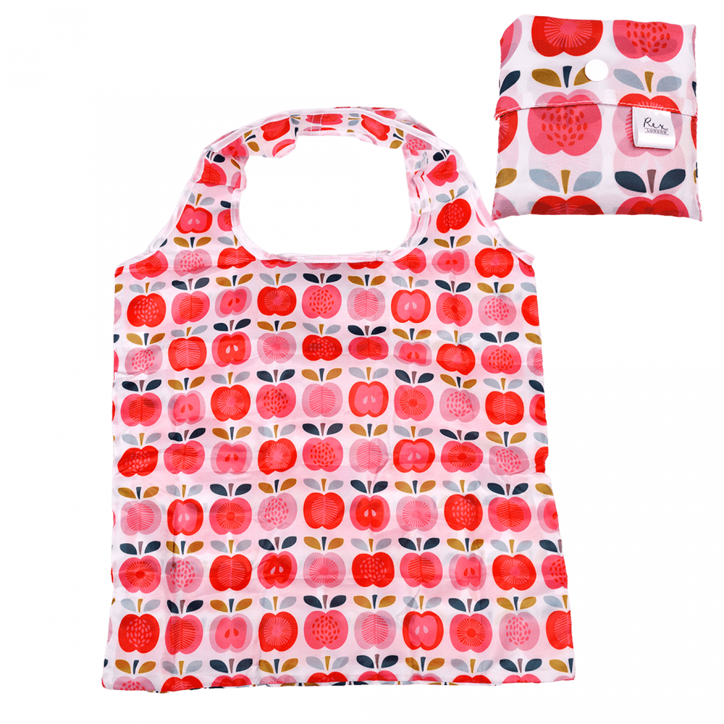 Vintage Apple Recycled Foldaway Shopper Bag | ﻿Rex London