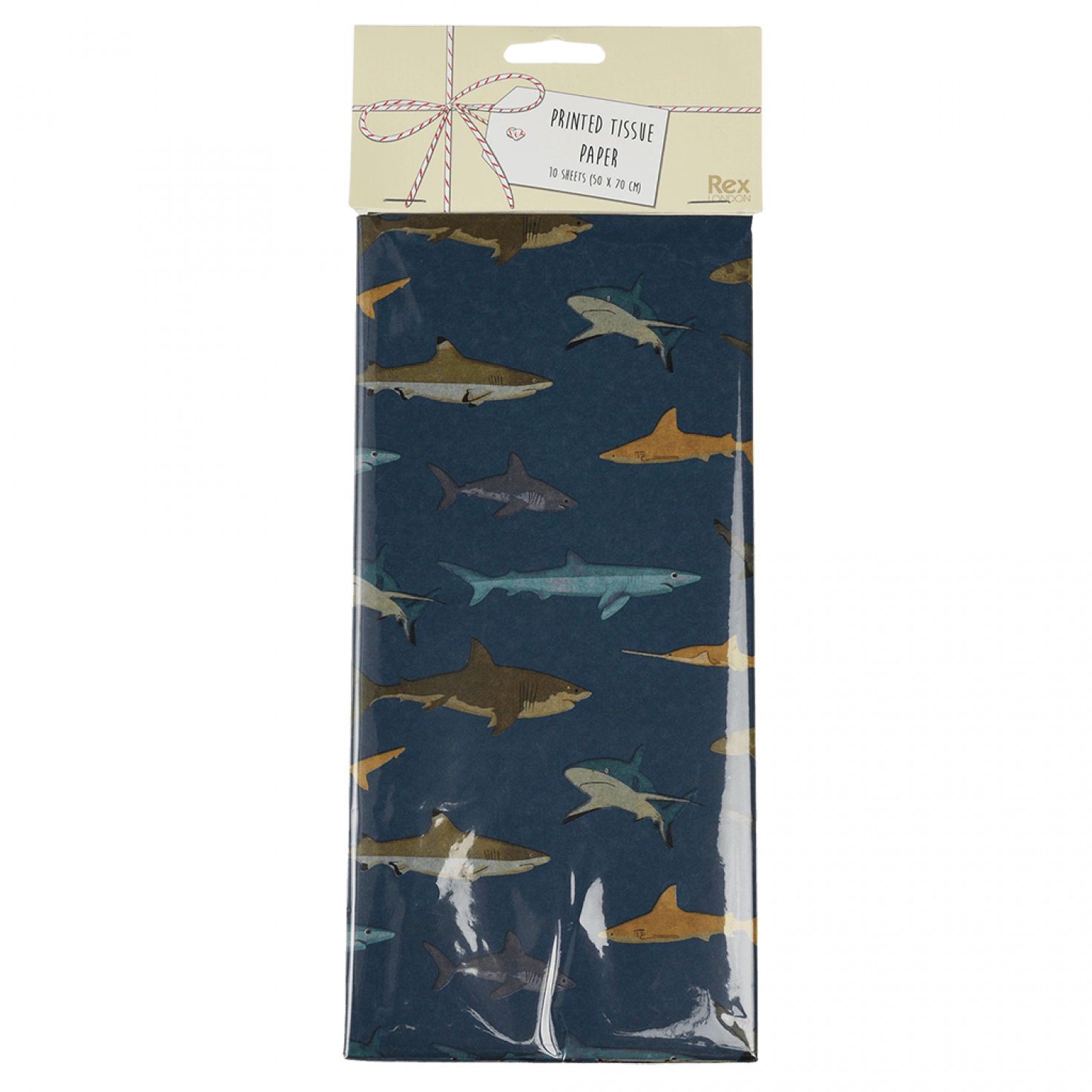 Sharks Tissue Paper (10 Sheets) | ﻿Rex London