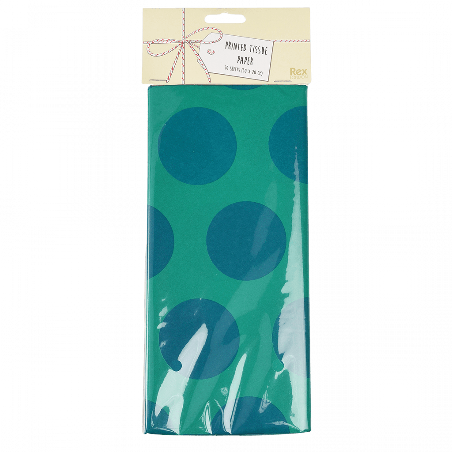 Blue On Turquoise Spotlight Tissue Paper (10 Sheets) | ﻿Rex London