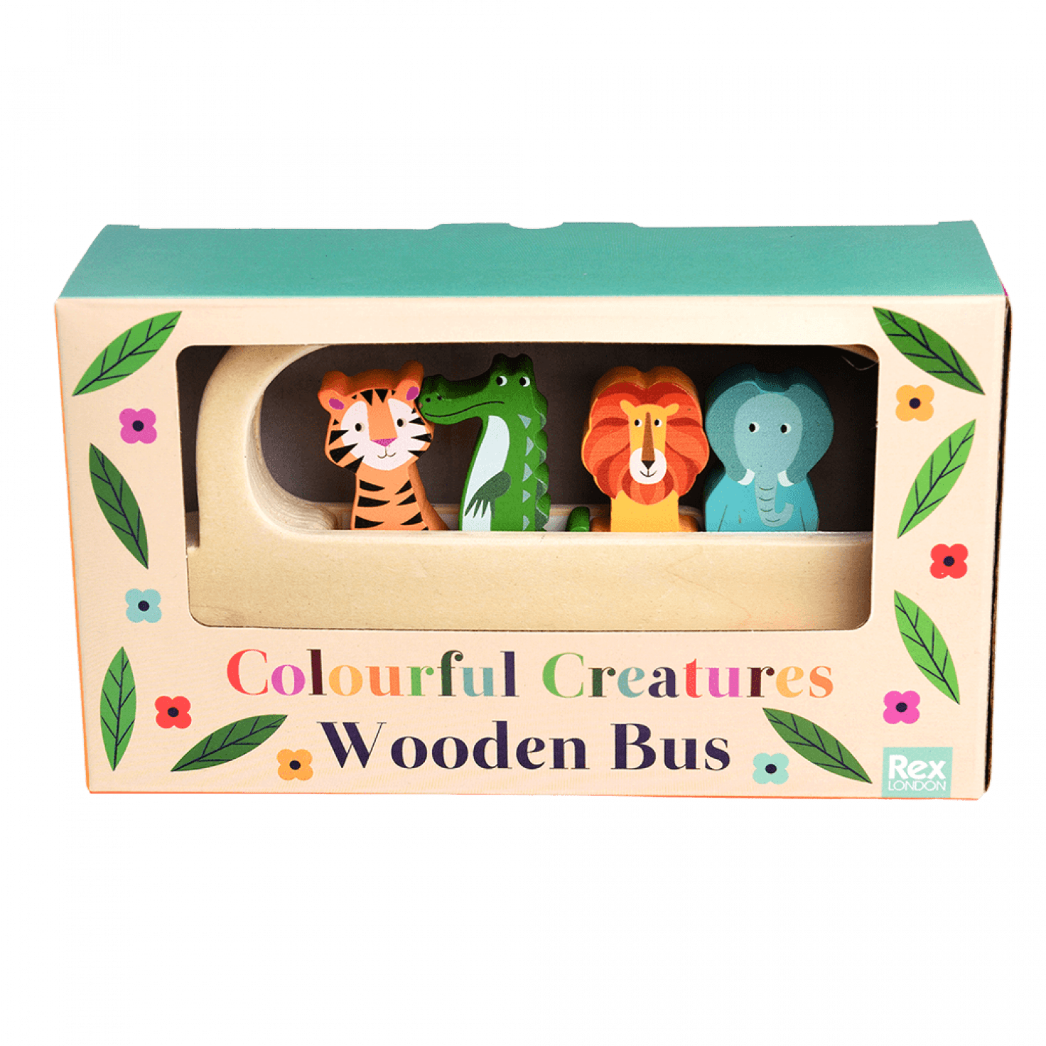 Colourful Creatures Wooden Bus | ﻿Rex London