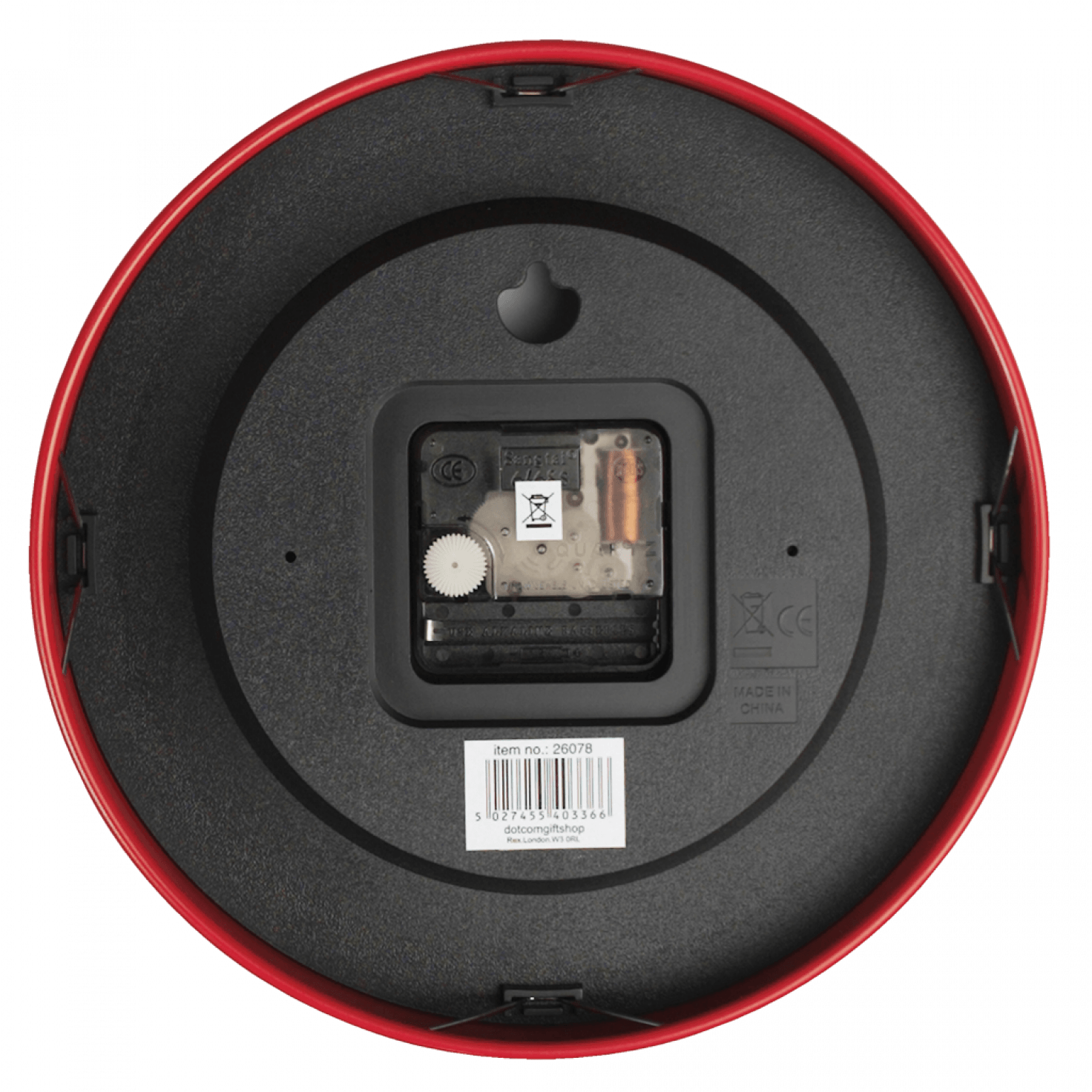 1950s Red Metal Wall Clock | ﻿Rex London