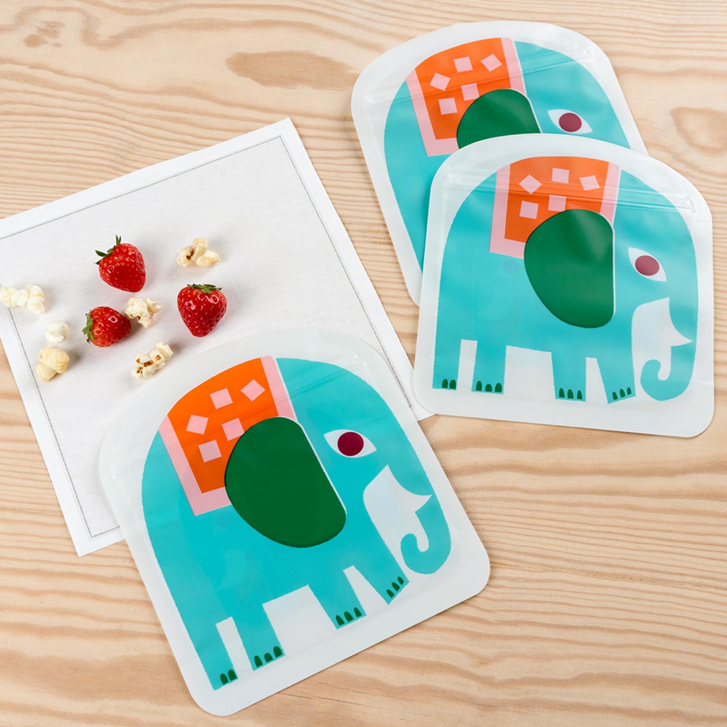 Elephant Snack Bags (set Of 3) | ﻿Rex London