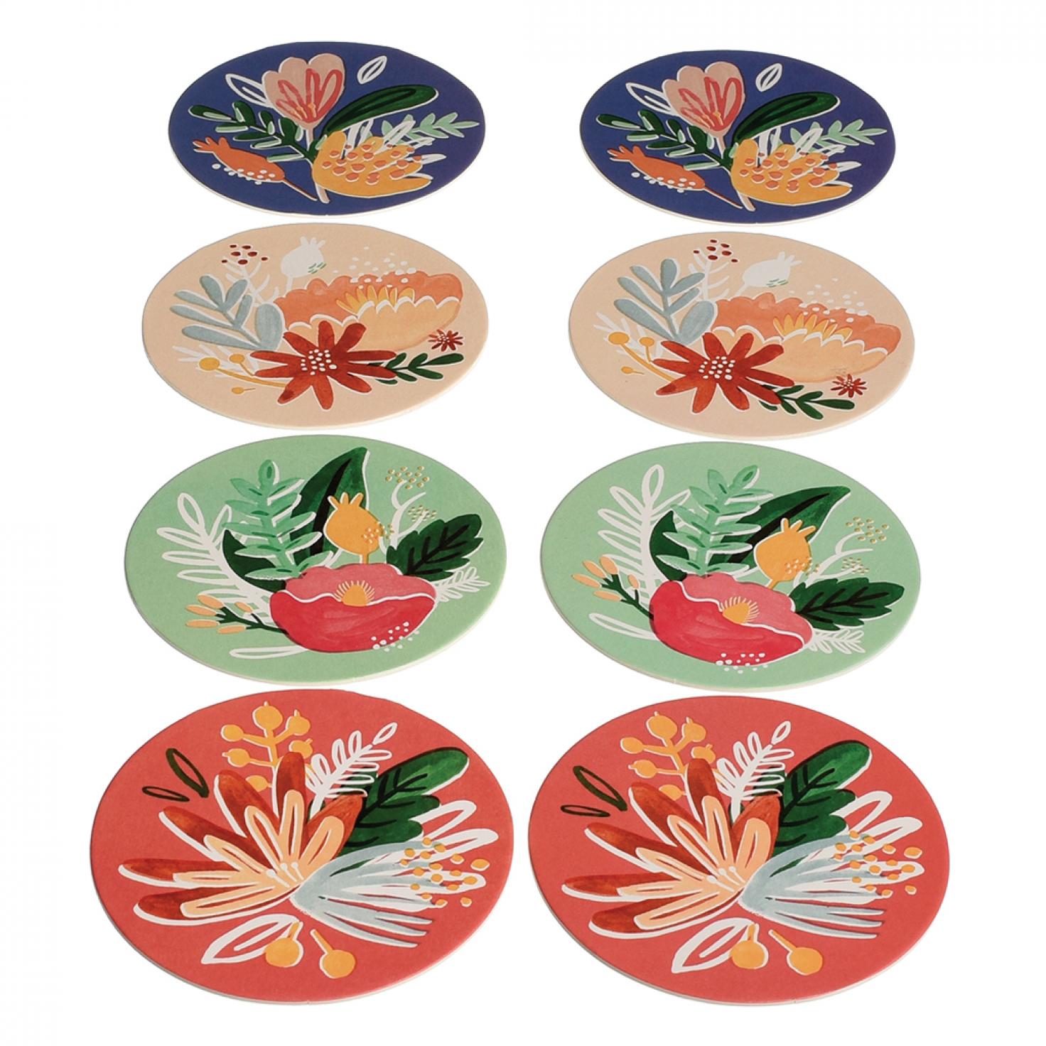 Floral Coasters (set Of 8) | ﻿Rex London