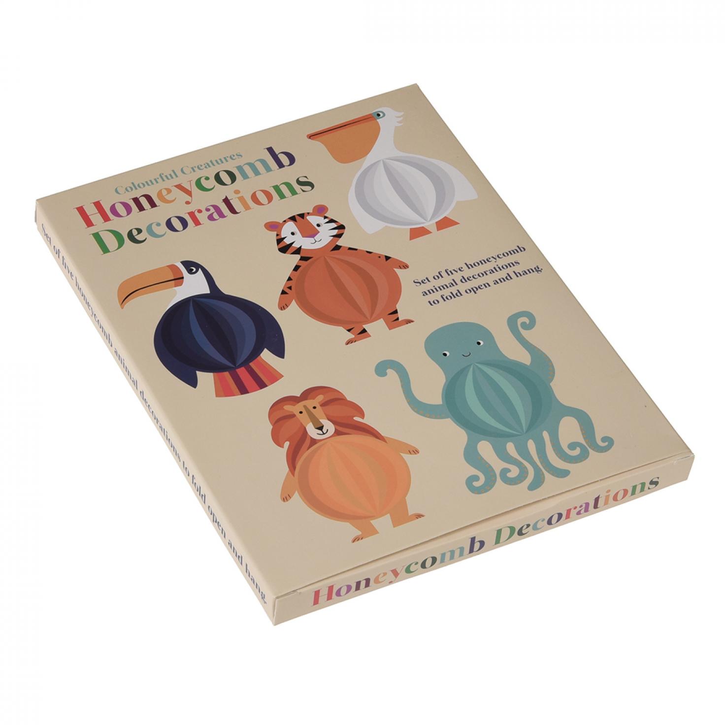 Colourful Creatures Honeycomb Decorations | ﻿Rex London