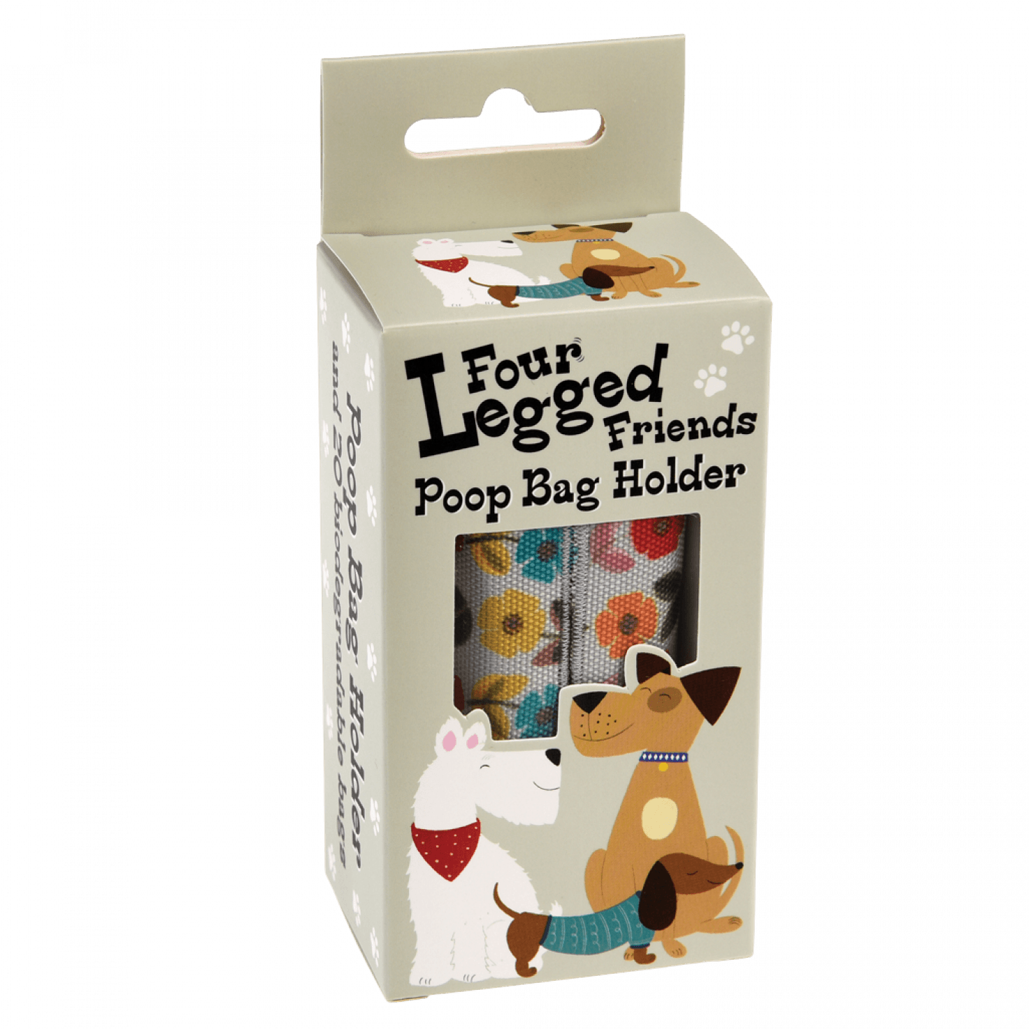 Mid Century Poppy Poop Bag Holder | ﻿Rex London