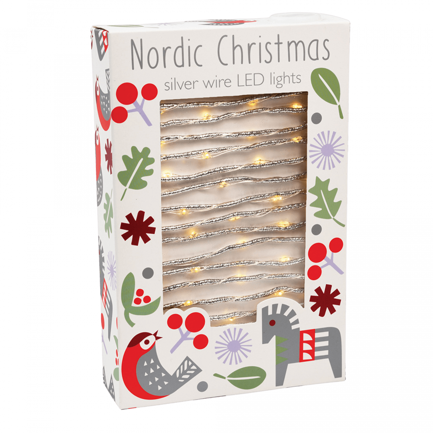 Nordic Christmas Silver Led Light Chain | ﻿Rex London