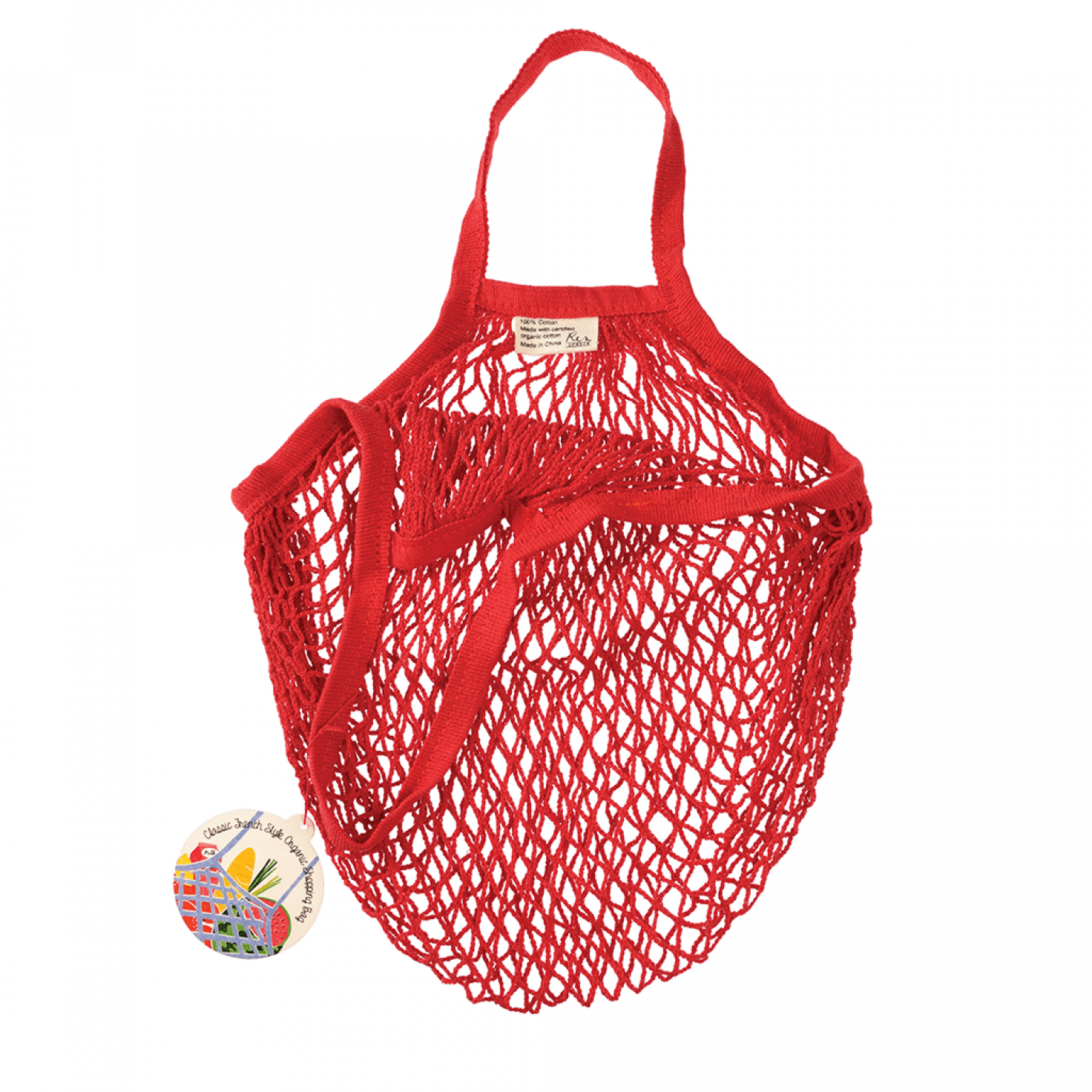 Red Organic Cotton Net Bag | ﻿Rex London