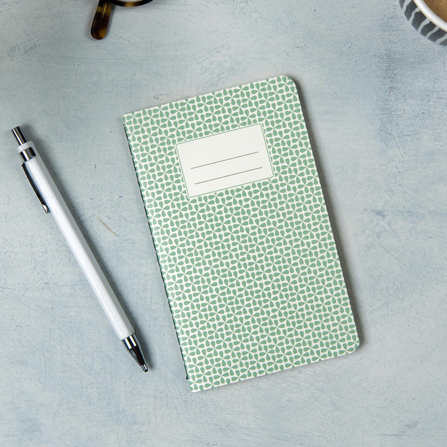 Small Green Abstract Notebook | ﻿Rex London