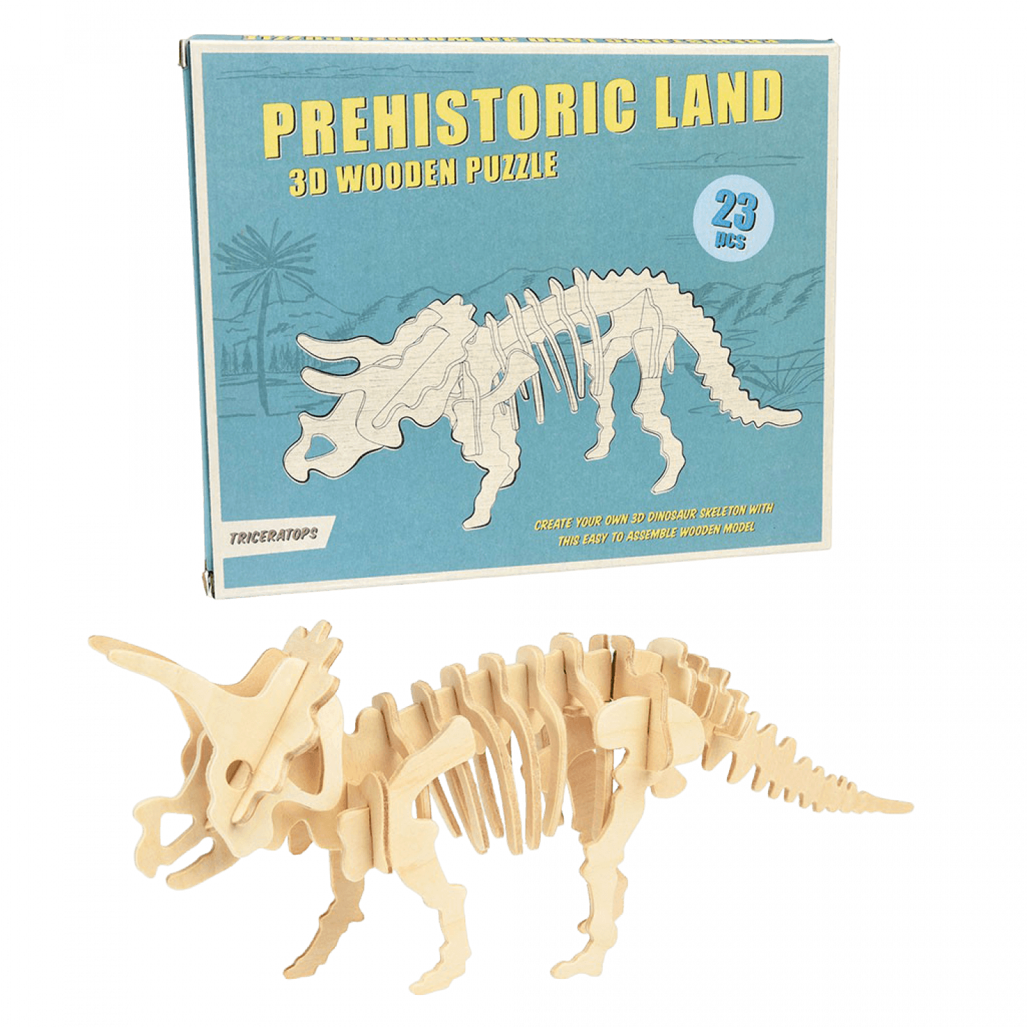 Triceratops 3d Wooden Puzzle | ﻿Rex London