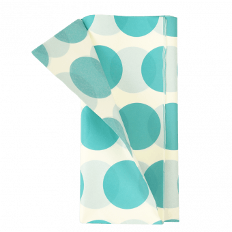 Turquoise On White Spotlight Tissue Paper (10 Sheets) | ﻿Rex London