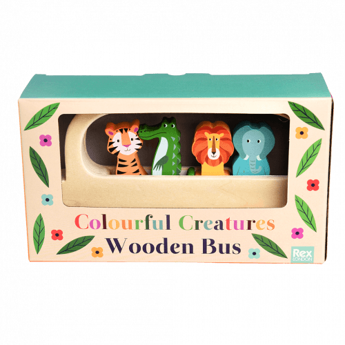 Colourful Creatures Wooden Bus | ﻿Rex London