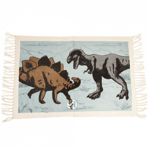 Prehistoric Land Dinosaur Cotton Rug | ﻿Rex London