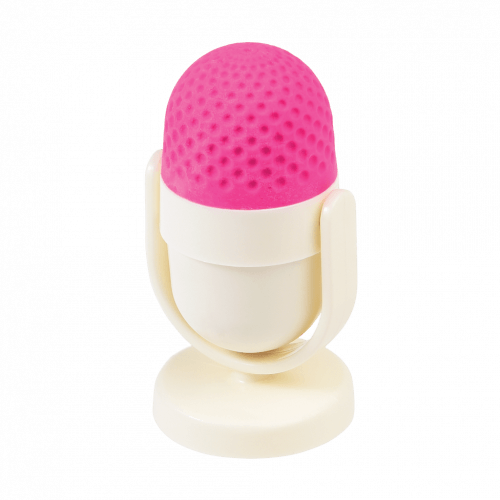 Pink Microphone Rubber And Sharpener | ﻿Rex London