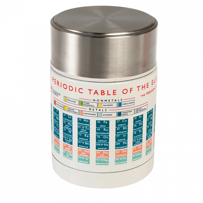 Periodic Table Stainless Steel Food Flask | ﻿Rex London