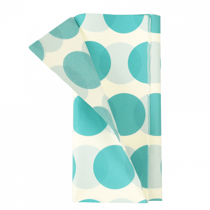 Turquoise On White Spotlight Tissue Paper (10 Sheets) | ﻿Rex London