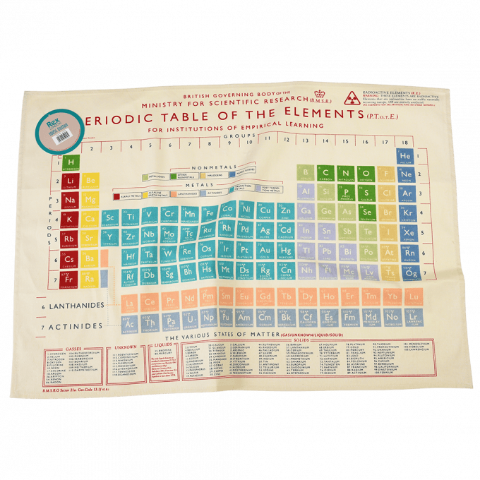 Periodic Table Tea Towel | ﻿Rex London