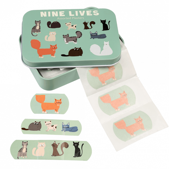 Nine Lives Plasters In A Tin (pack Of 30) | ﻿Rex London