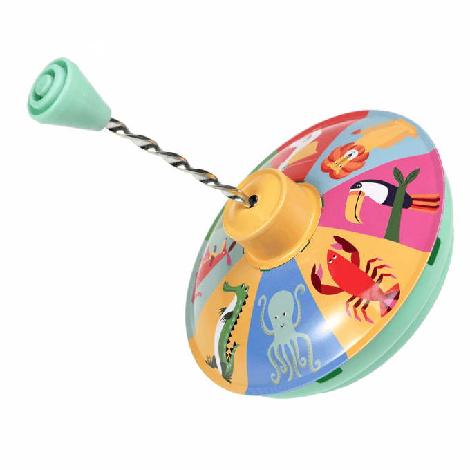 Colourful Creatures Spinning Top | ﻿Rex London