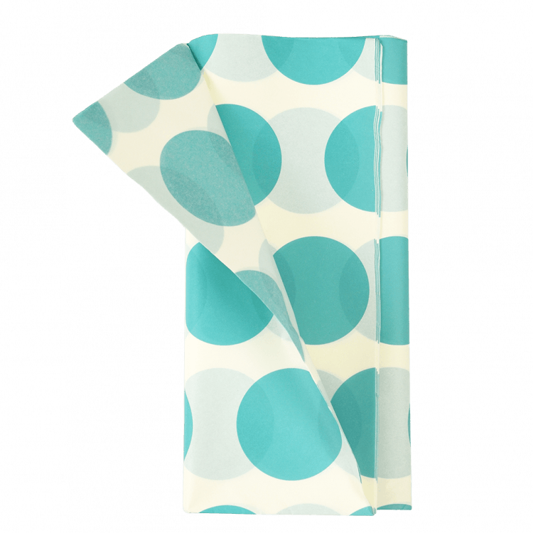 Turquoise On White Spotlight Tissue Paper (10 Sheets) | ﻿Rex London