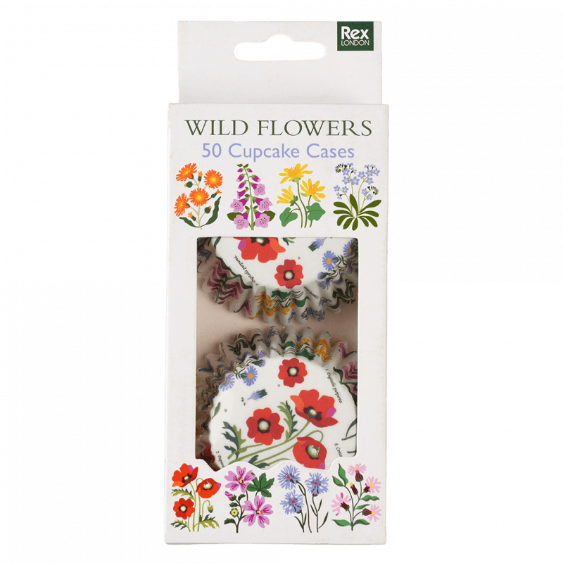 Cupcake cases (pack of 50) - Wild Flowers | ﻿Rex London