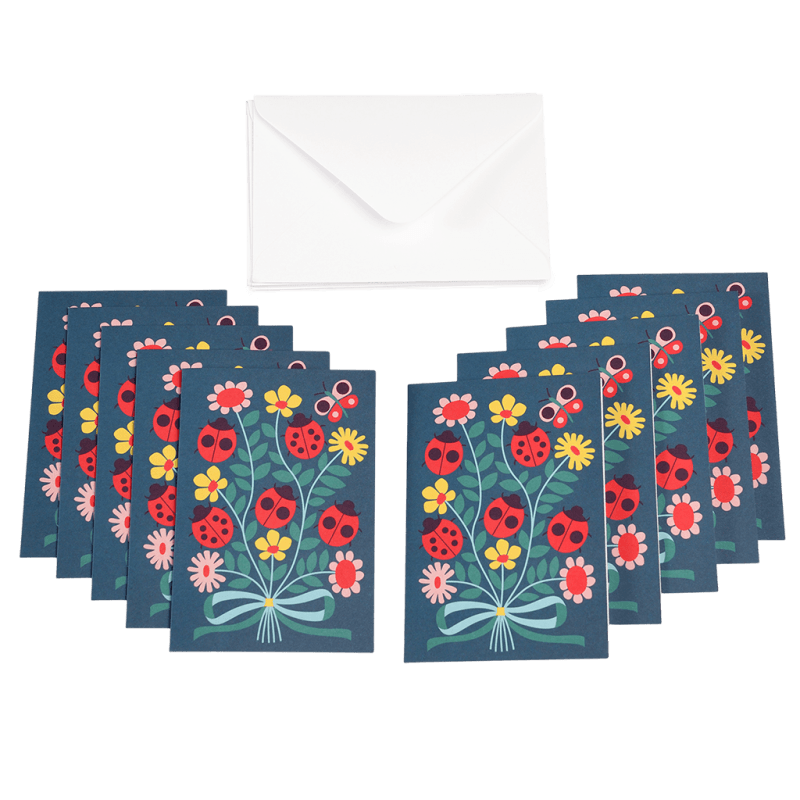 Greetings cards (pack of 10) - Ladybird | ﻿Rex London