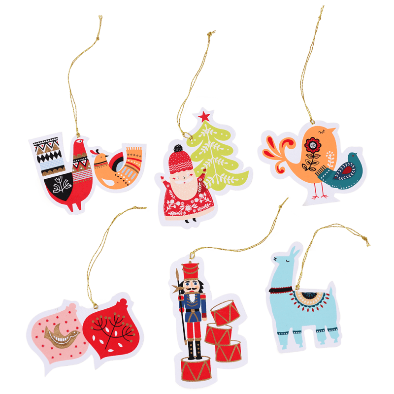 Paper Christmas gift tags (pack of 6) | ﻿Rex London
