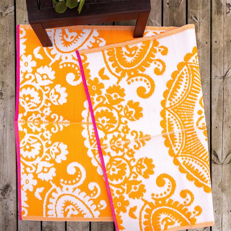 Recycled outdoor rug (180 x 120 cm) - Orange | ﻿Rex London