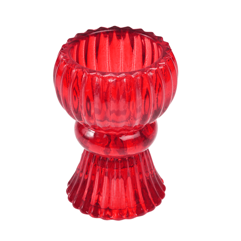 Double ended glass candle holder - Red | ﻿Rex London