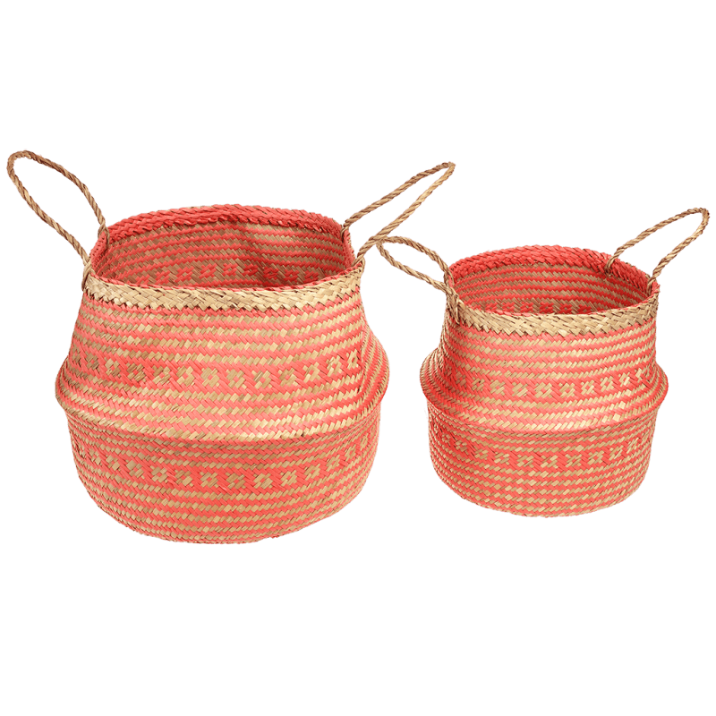 Large Coral Seagrass Basket | ﻿Rex London