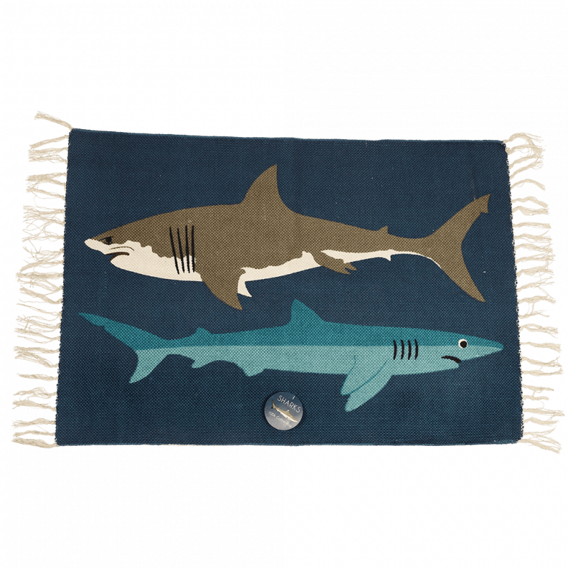 Cotton rug (90 x 60 cm) - Sharks | ﻿Rex London