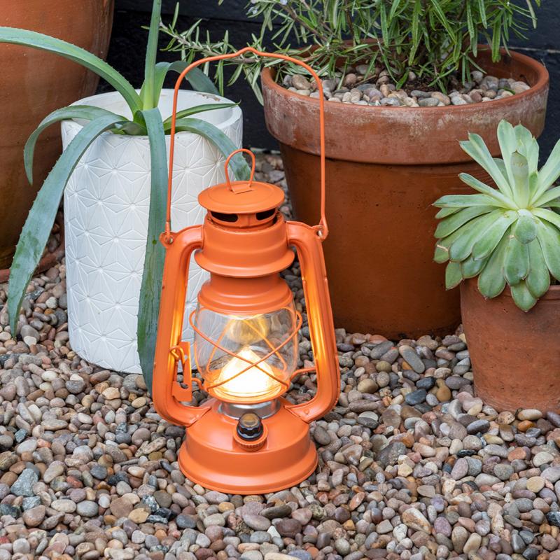 Orange Led Hurricane Lantern | ﻿Rex London