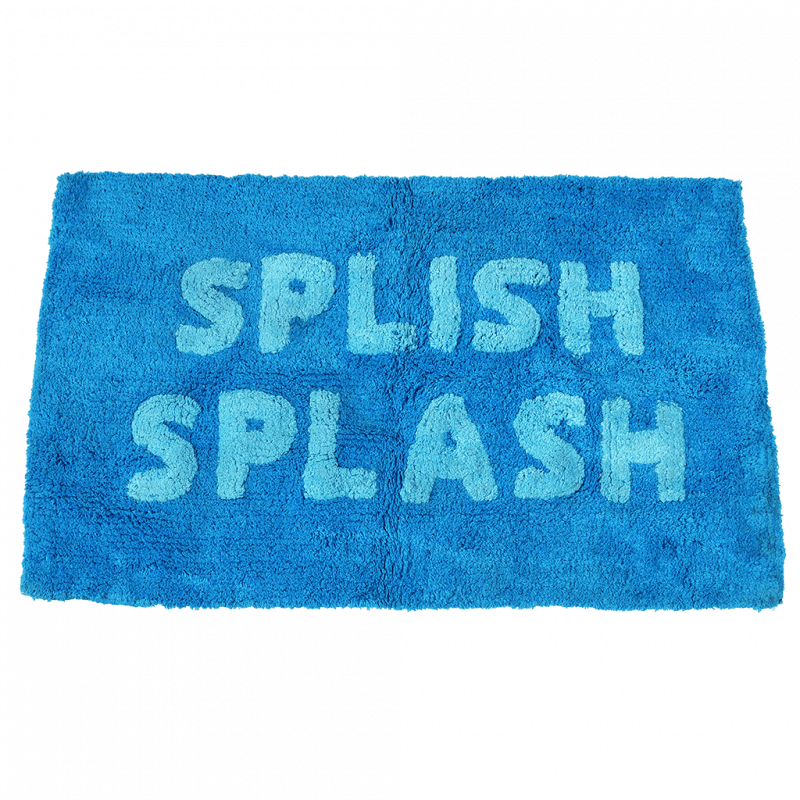 Tufted cotton bath mat - SPLISH SPLASH blue | ﻿Rex London