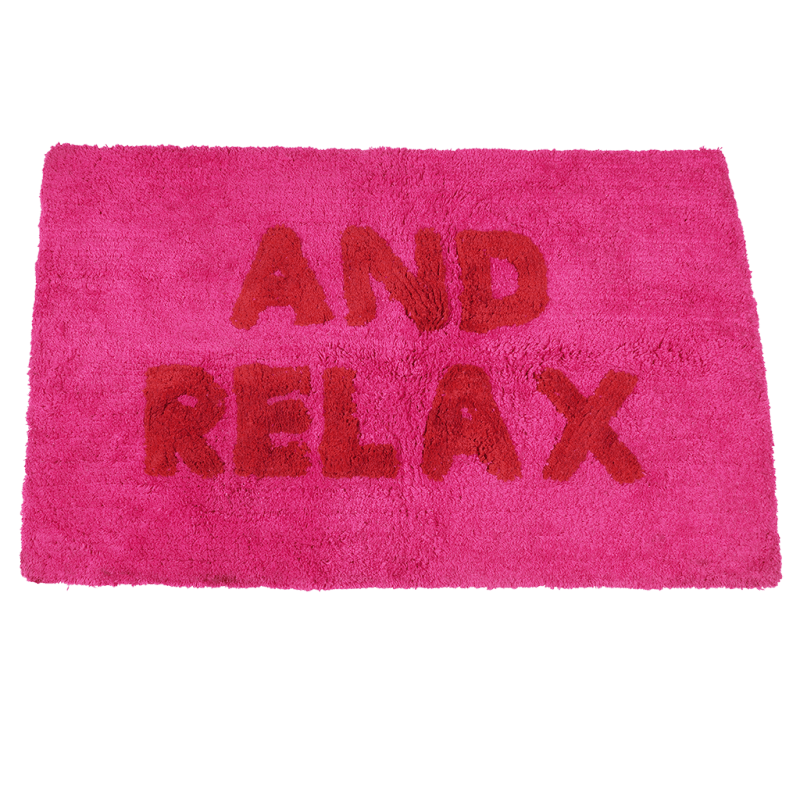 Tufted cotton bath mat - AND RELAX pink | ﻿Rex London