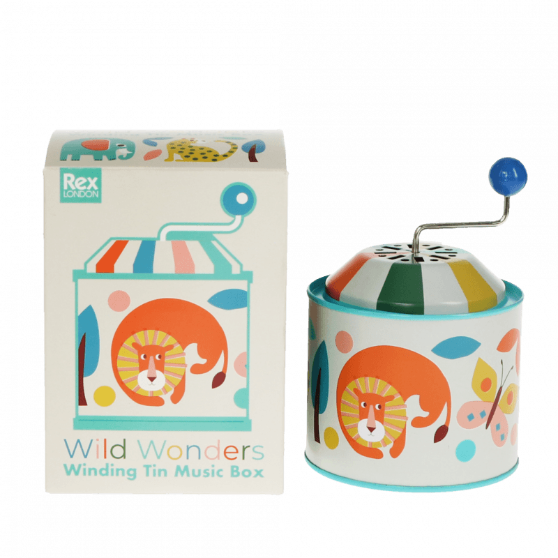 Winding tin music box - Wild Wonders | ﻿Rex London