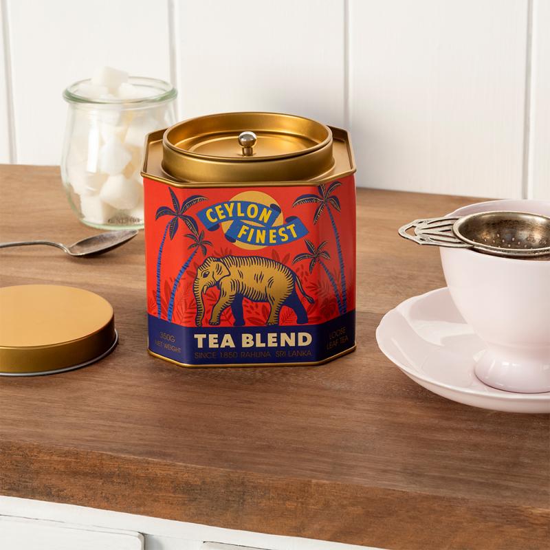 Metal tea caddy - Ceylon Finest | ﻿Rex London