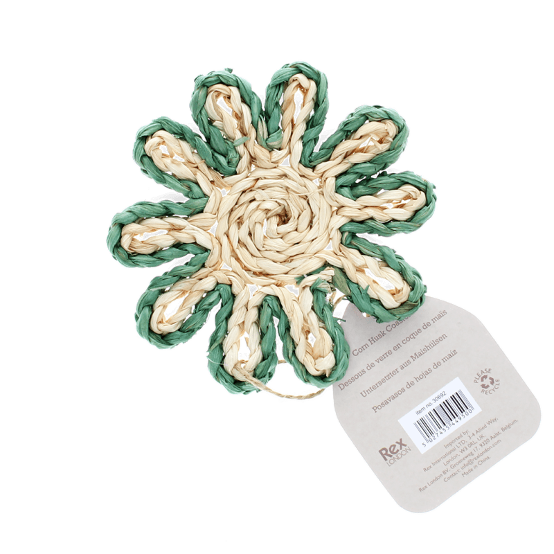 Corn husk coaster - Blue | ﻿Rex London