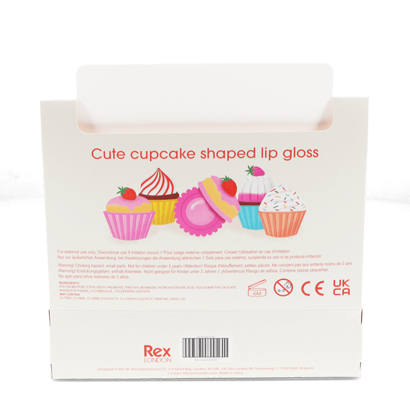 Mini berry scented lip gloss (assorted) - Cupcake | ﻿Rex London