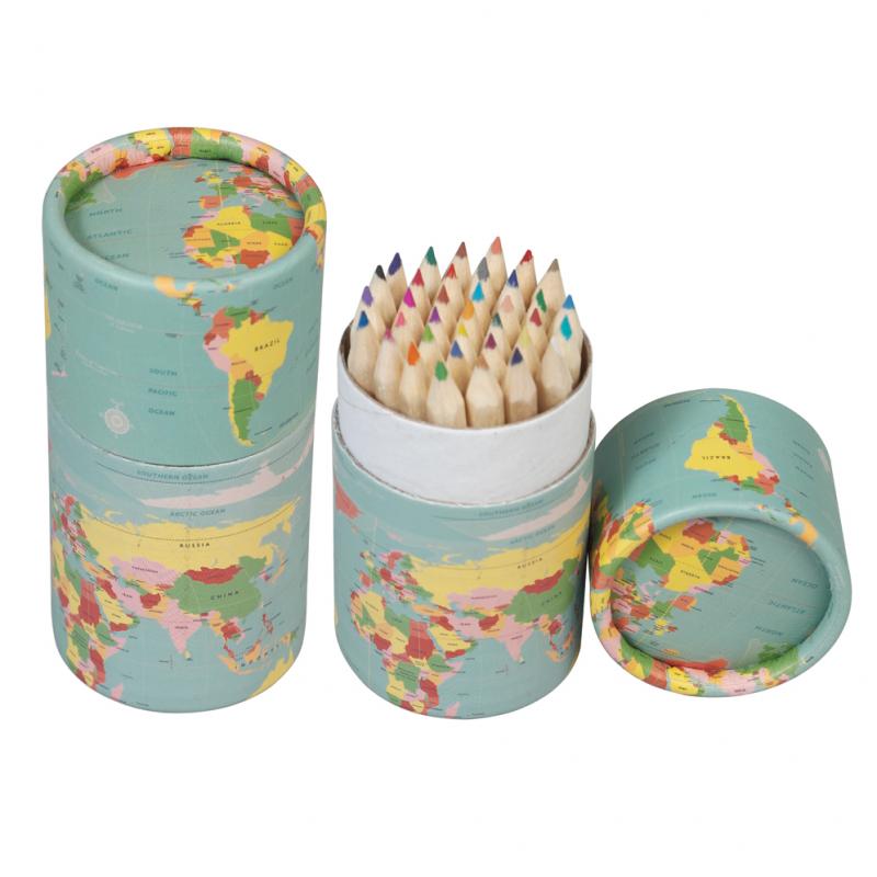 Set Of 36 World Map Colouring Pencils | ﻿Rex London
