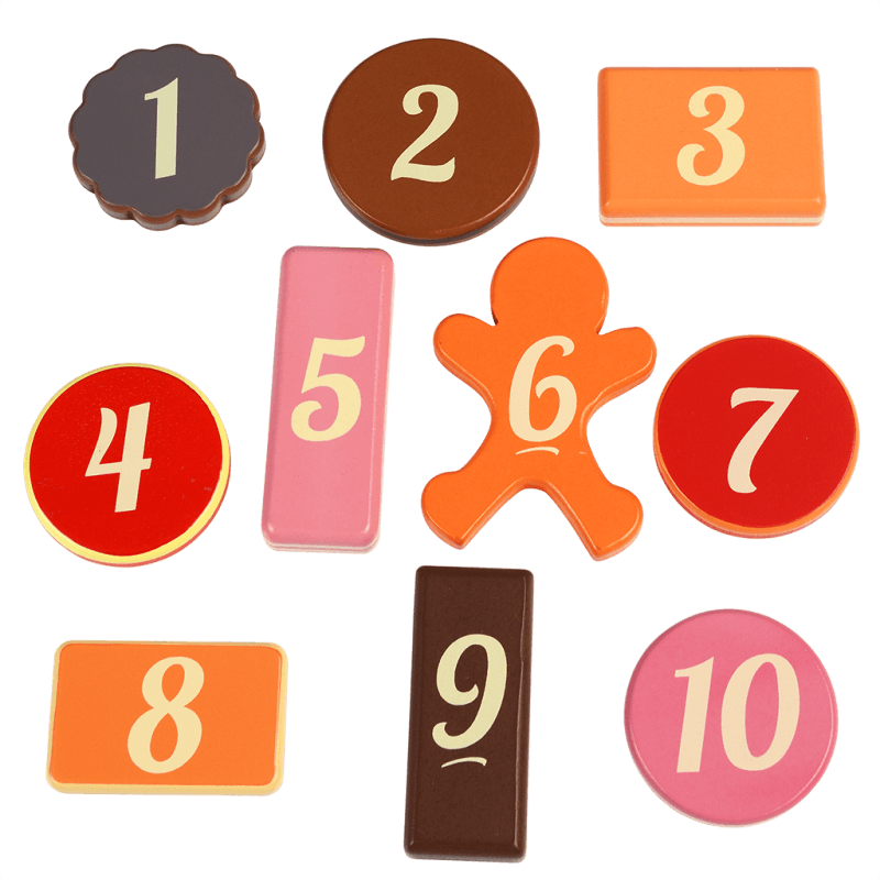 Traditional wooden toy - Biscuits with numbers | ﻿Rex London