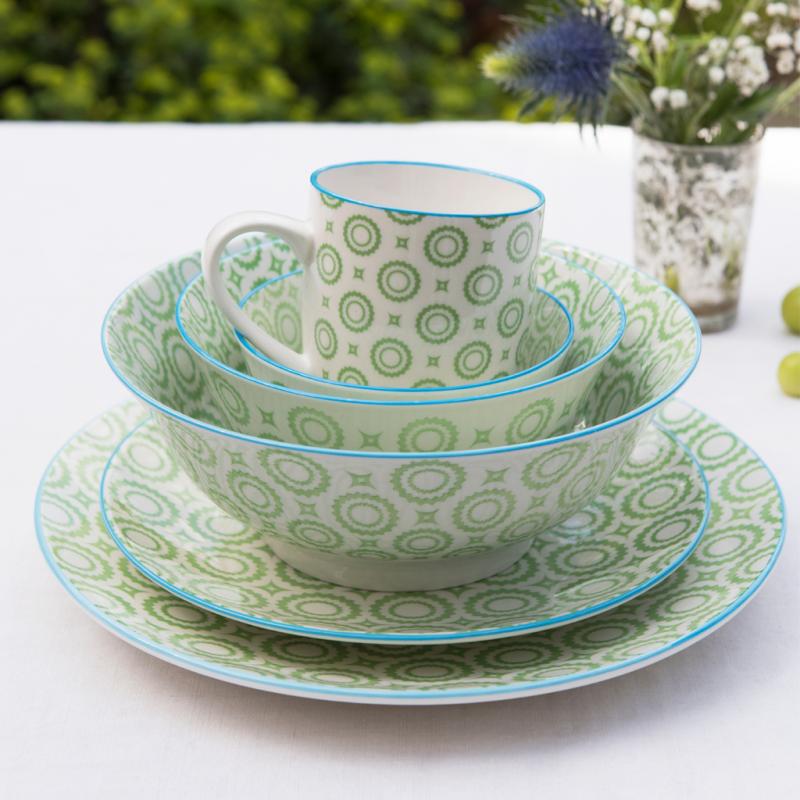 Japanese Dinner Plate Green Circles | ﻿Rex London