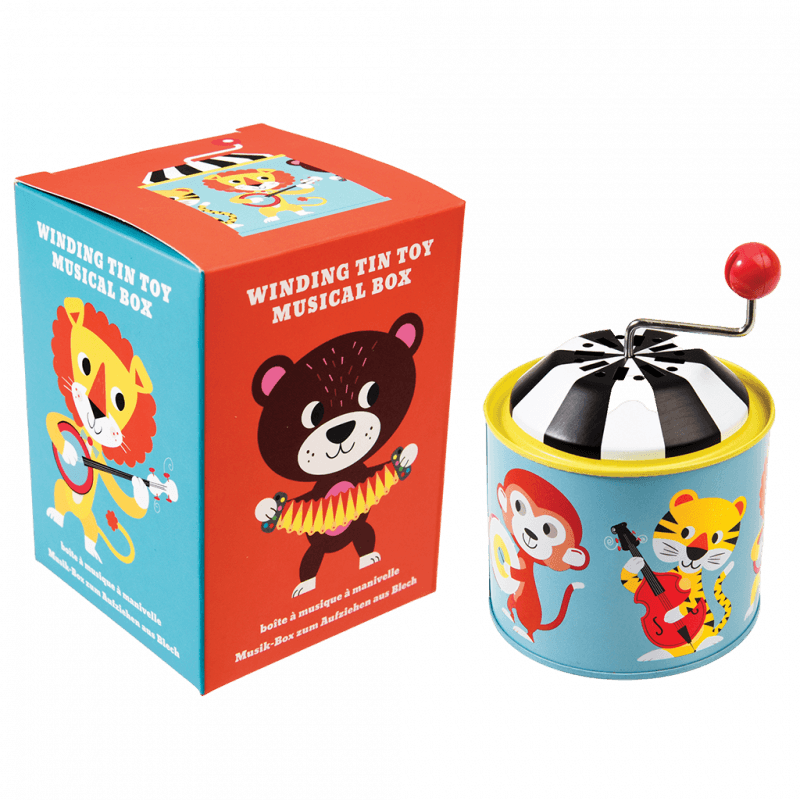 Winding tin music box - Animal Band | ﻿Rex London