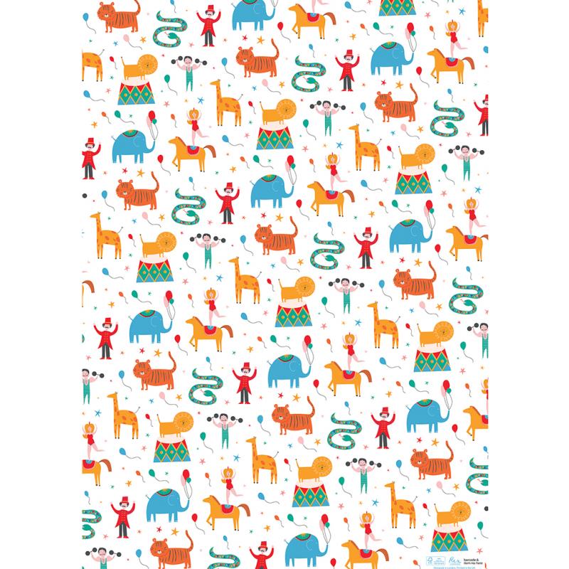 BIG TOP CIRCUS WRAPPING PAPER (5 SHEETS) | ﻿Rex London