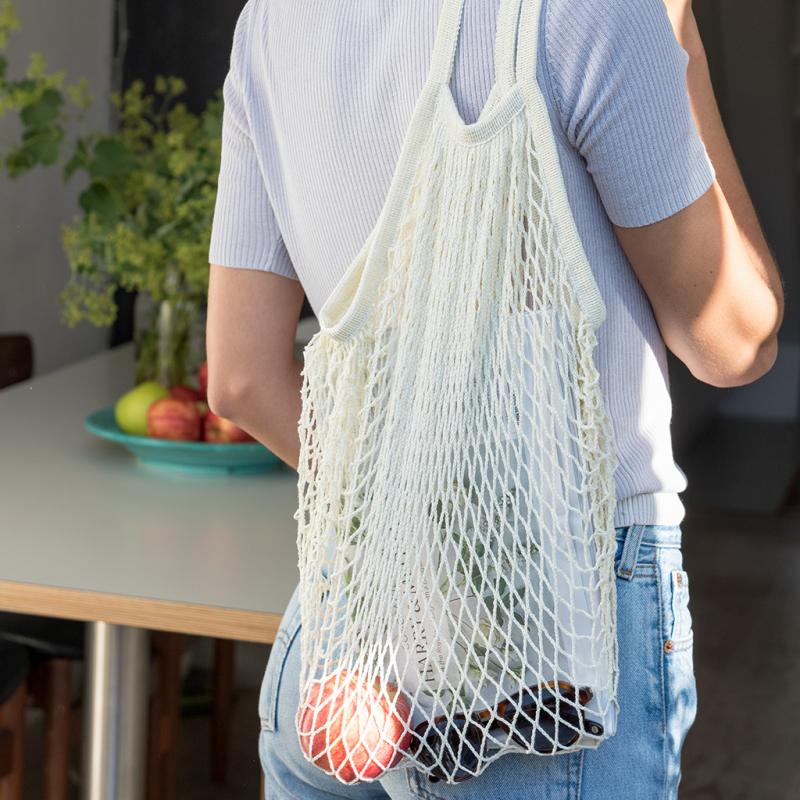 Cream French Style String Shopping Bag | ﻿Rex London