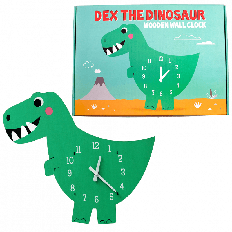 DEX THE DINOSAUR WOODEN CLOCK | ﻿Rex London