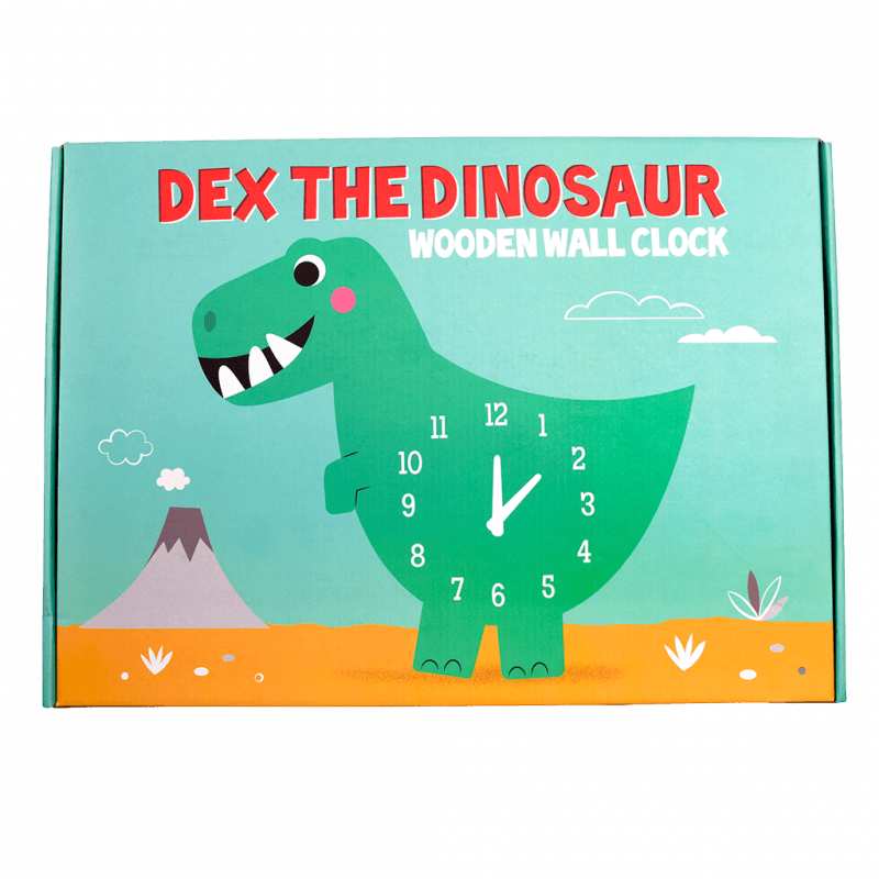 DEX THE DINOSAUR WOODEN CLOCK | ﻿Rex London